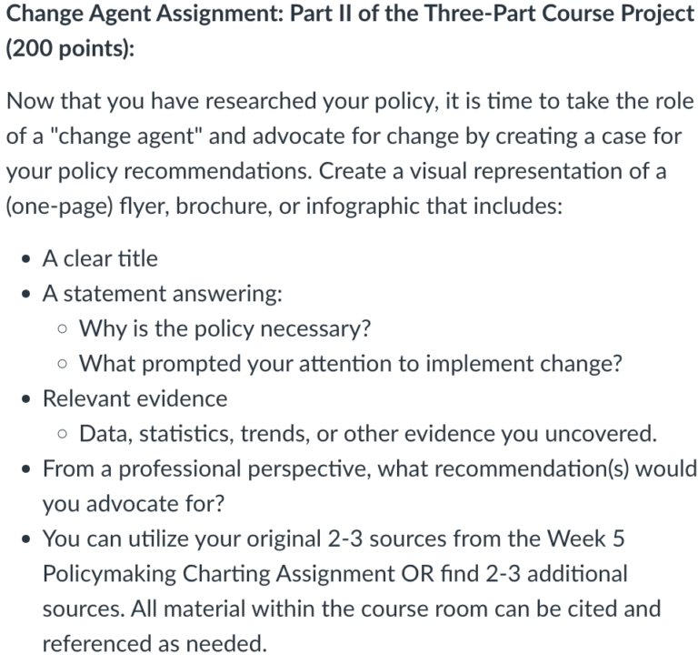 POLI330N Week 6: Change Agent Assignment - Part II - Nurse-IQ